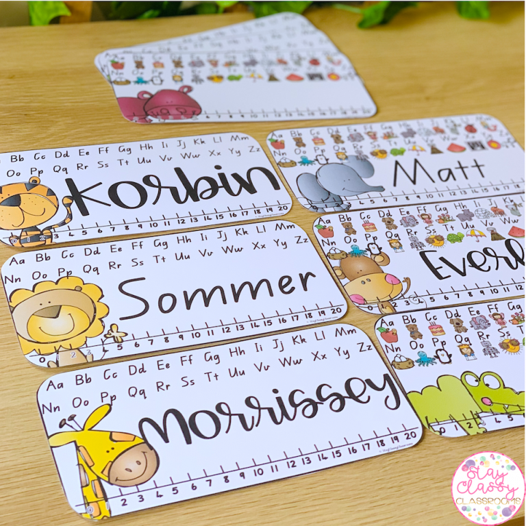 Jungle Animals Editable Desk Plates - Stay Classy Classrooms