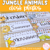 Jungle Animals Editable Desk Plates - Stay Classy Classrooms