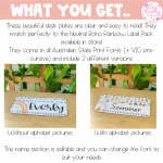 Neutral Boho Rainbow Editable Desk Plates - Stay Classy Classrooms