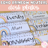 MODERN BOHO RAINBOW Days at School Display | 100 Days of School - Stay ...