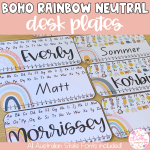MODERN BOHO RAINBOW Days at School Display | 100 Days of School - Stay ...