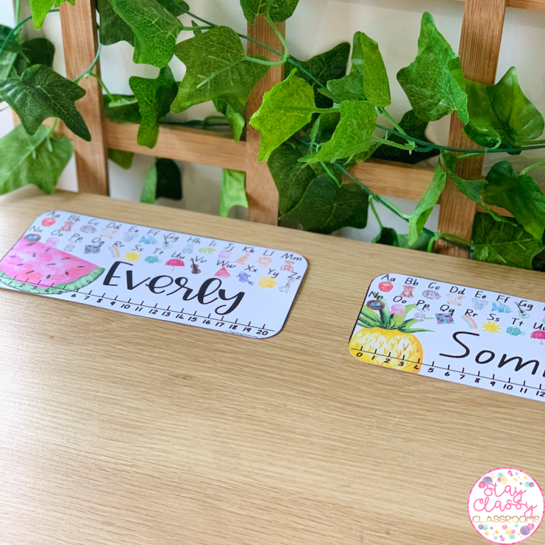 Tropical Editable Desk Plates - Stay Classy Classrooms