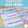 Monsters Editable Desk Plates - Stay Classy Classrooms