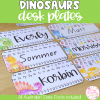 Dinosaurs Editable Desk Plates - Stay Classy Classrooms