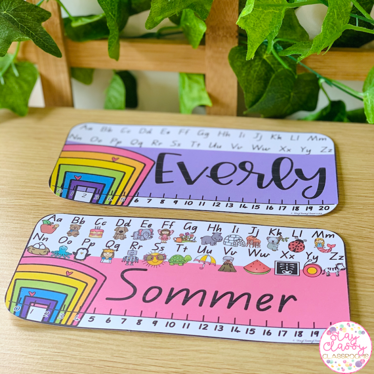 Rainbows Editable Desk Plates - Stay Classy Classrooms