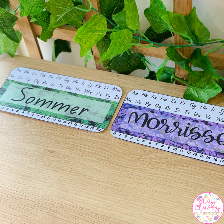 Nature Editable Desk Plates - Stay Classy Classrooms