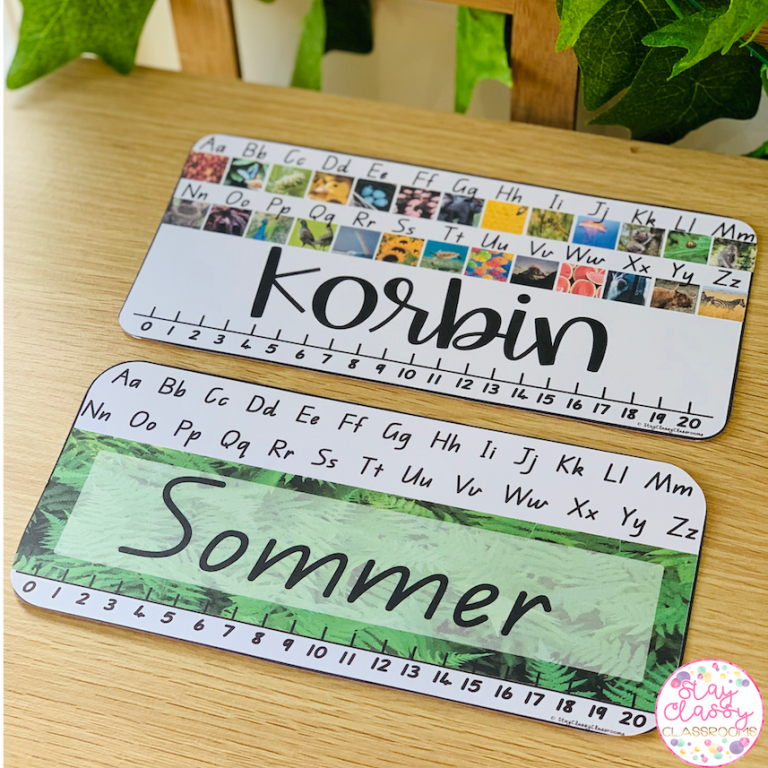 Nature Editable Desk Plates - Stay Classy Classrooms