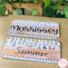Neutral Abstract Editable Desk Plates - Stay Classy Classrooms