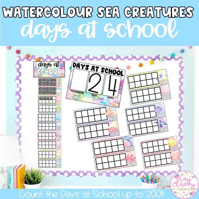 WATERCOLOUR SEA CREATURES Classroom Decor BUNDLE | Editable - Stay ...