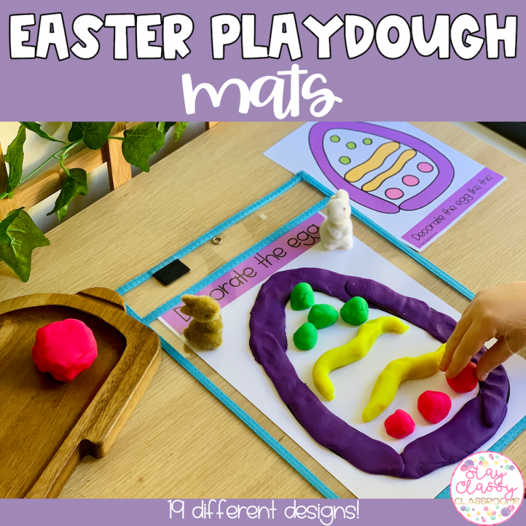 Easter Playdough Mats - Stay Classy Classrooms