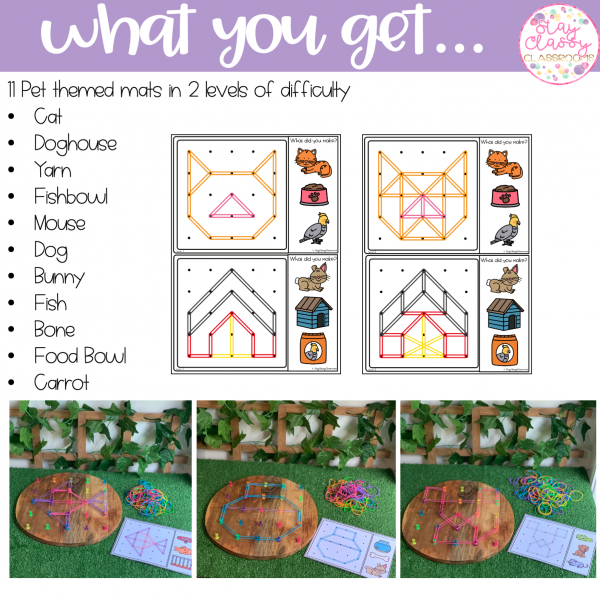 Pets Geoboard Mats - Stay Classy Classrooms