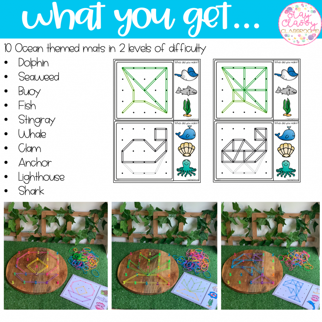 Ocean Geoboard Mats - Stay Classy Classrooms