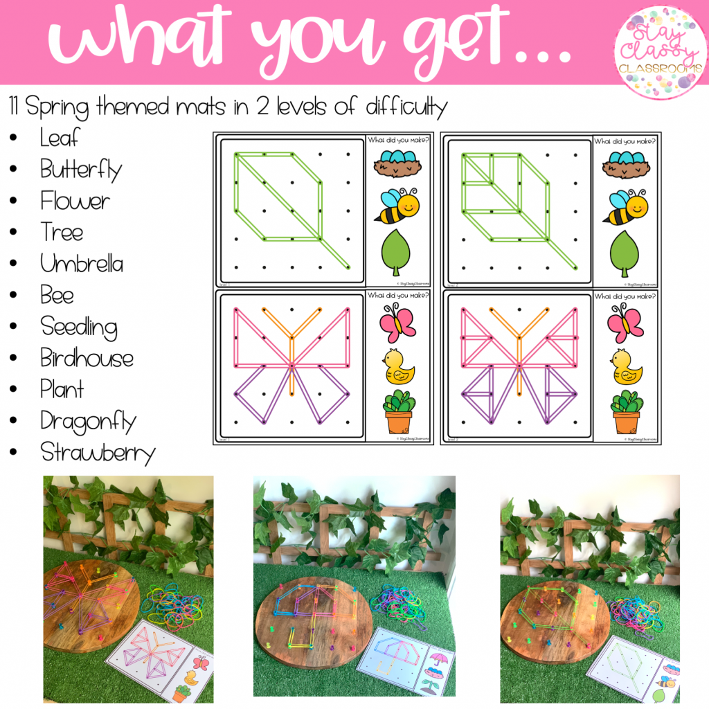 Spring Geoboard Mats - Stay Classy Classrooms