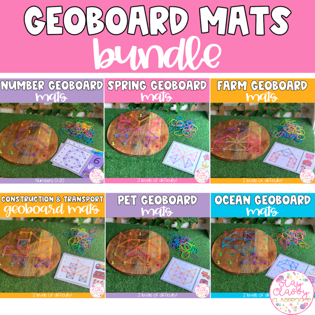 Christmas Geoboard Mats - Stay Classy Classrooms