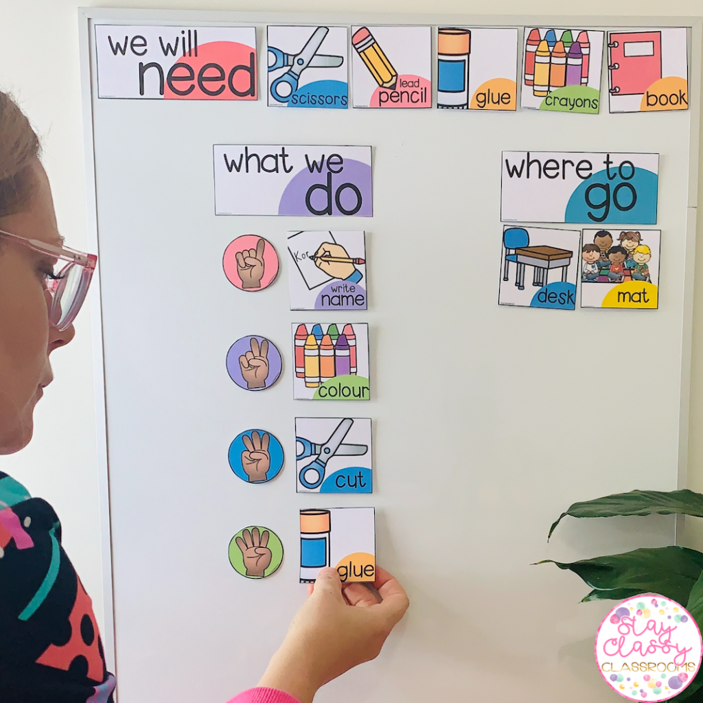 Instruction and Equipment Display Cards - Stay Classy Classrooms