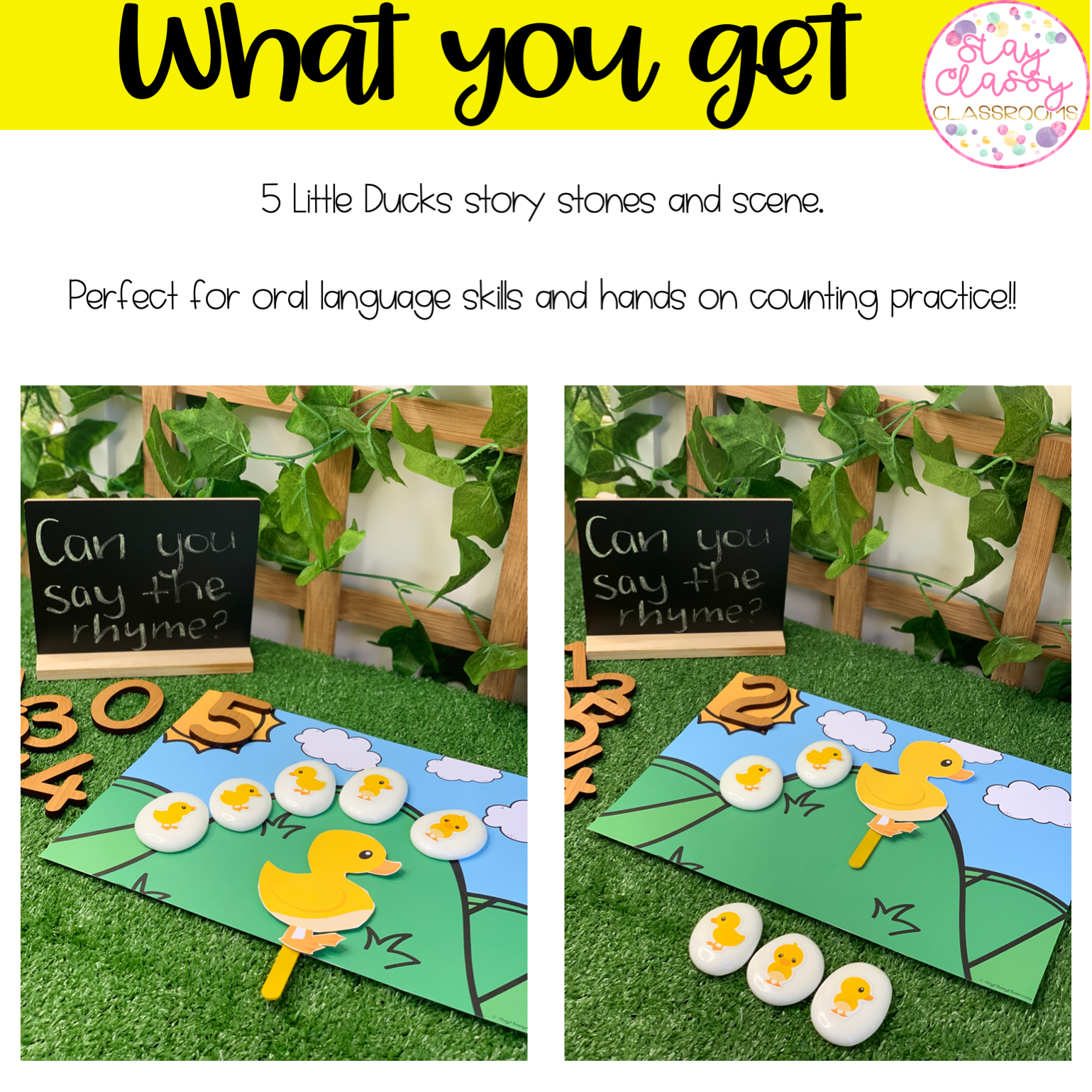 Five Little Ducks | Story Stone Printables - Stay Classy Classrooms