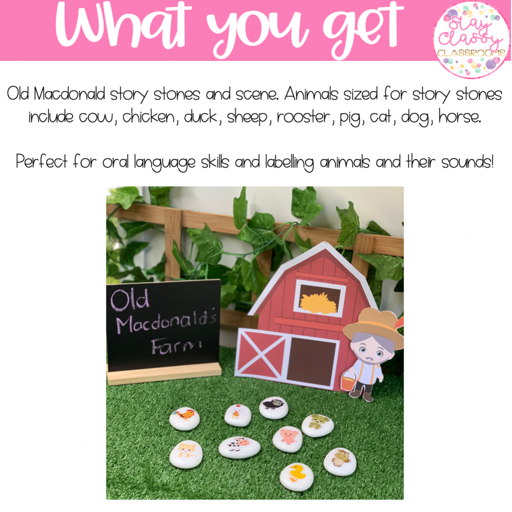 Old Macdonald Had a Farm | Story Stone Printables - Stay Classy Classrooms