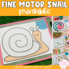 Snail Fine Motor Printable - Stay Classy Classrooms