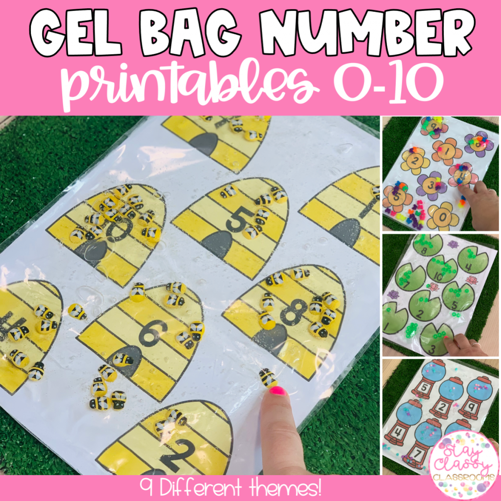 Gel Bag | Number Printables - Stay Classy Classrooms