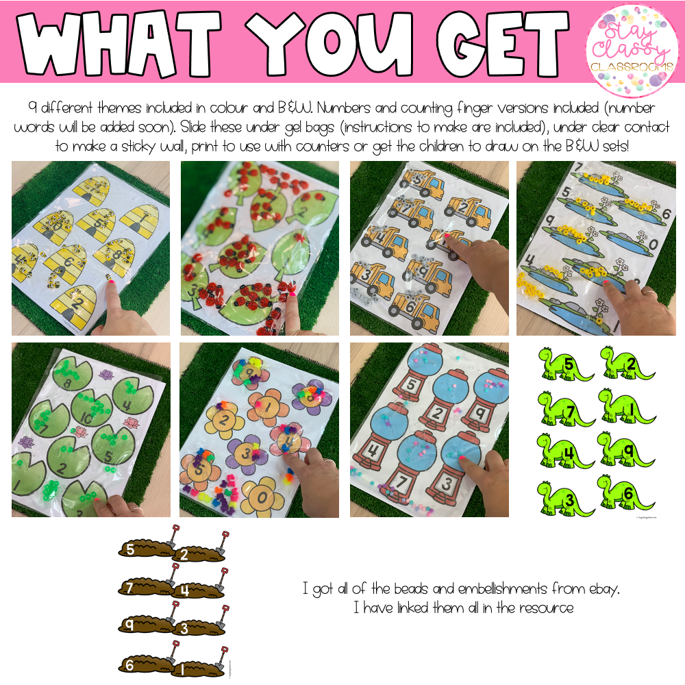 Gel Bag | Number Printables - Stay Classy Classrooms