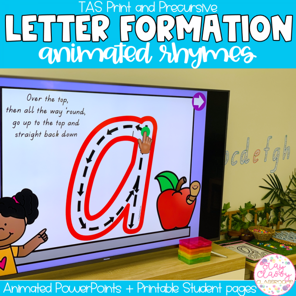 Letter Formation Rhymes Animated PowerPoint | TAS Print & Precursive ...