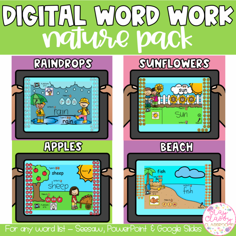 Digital Word Work NATURE Pack | Seesaw | PowerPoint | Google Slides ...