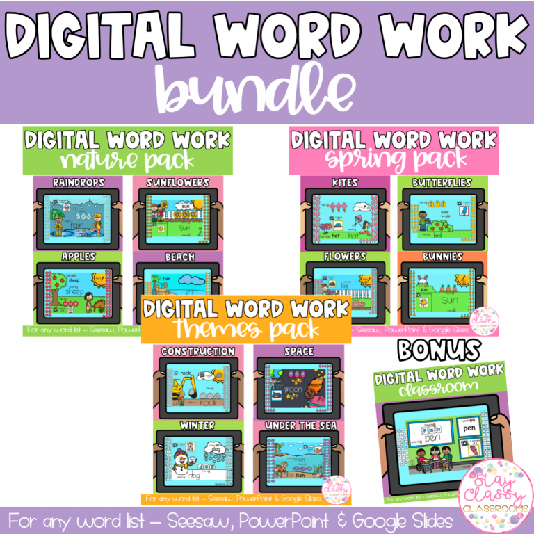 Digital Word Work Activities BUNDLE | Seesaw | PowerPoint | Google ...