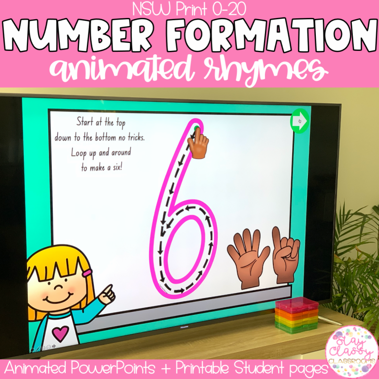 Number Formation Rhymes Animated PowerPoint | NSW Print | Numbers 0-20 ...