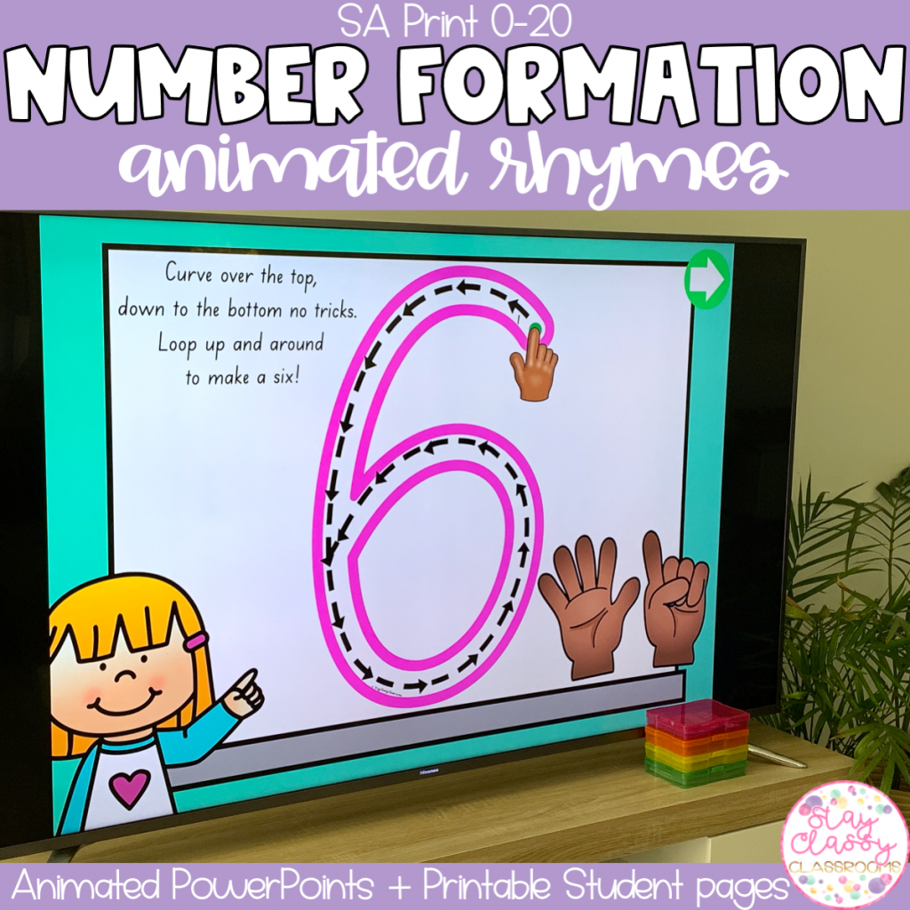 Number Formation Rhymes Animated PowerPoint | SA Print | Numbers 0-20 ...