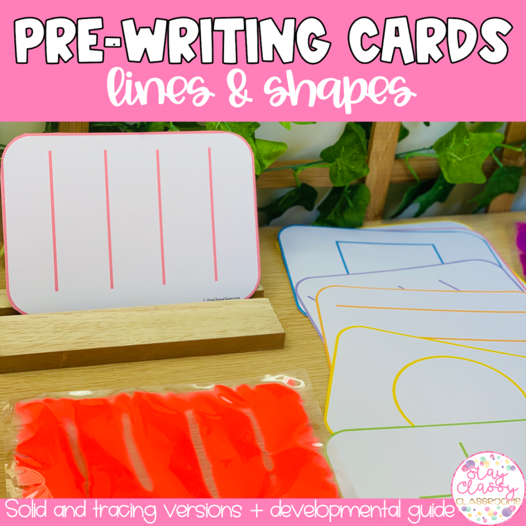 Pre-Writing Tracing and Copy Cards | Shapes and Lines - Stay Classy ...
