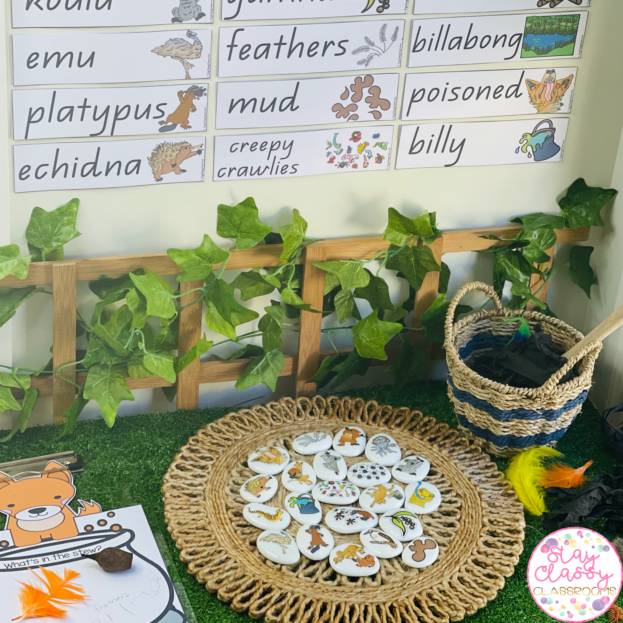 Wombat Stew Story Pack | Story Stone Printables - Stay Classy Classrooms