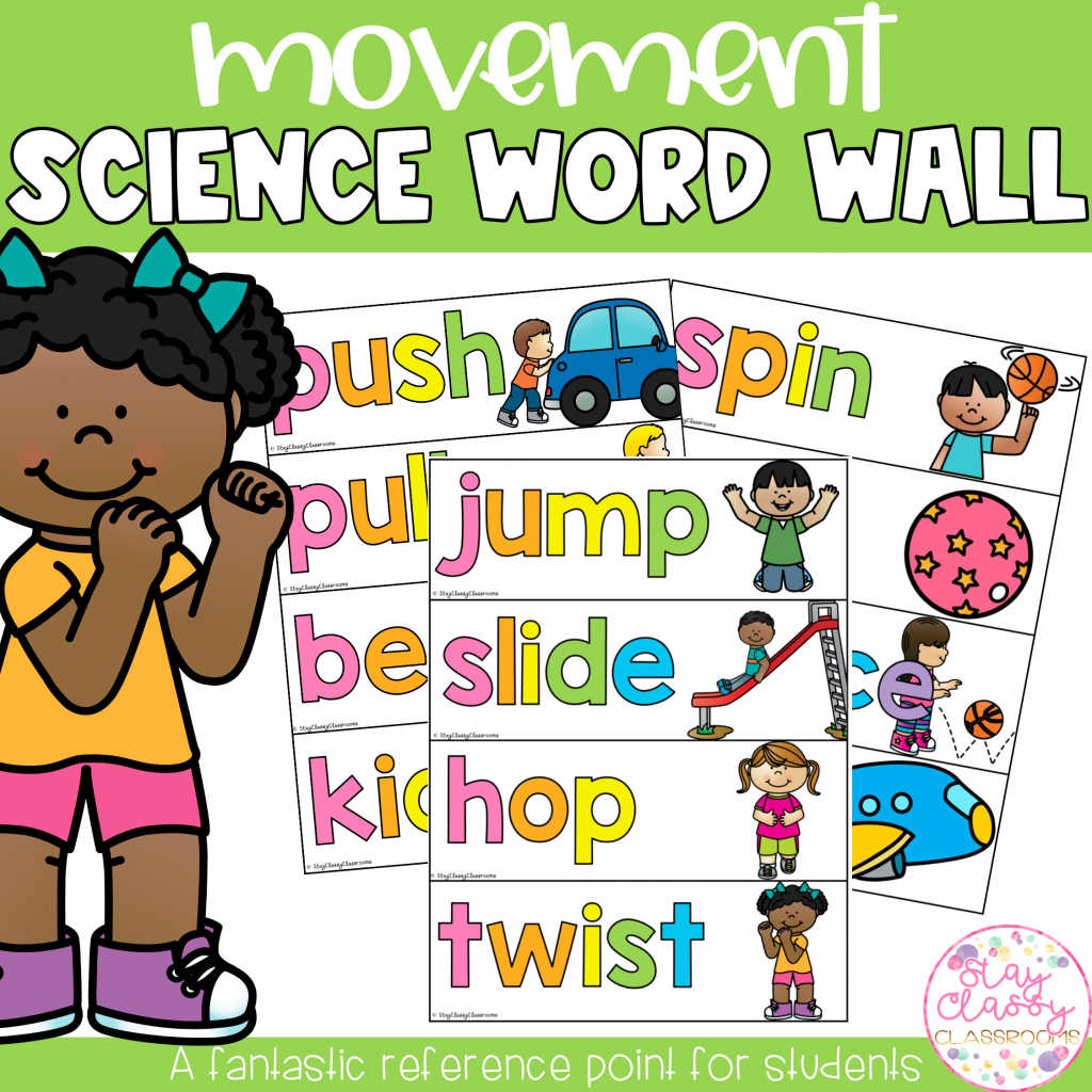 Movement Science Word Wall - Stay Classy Classrooms
