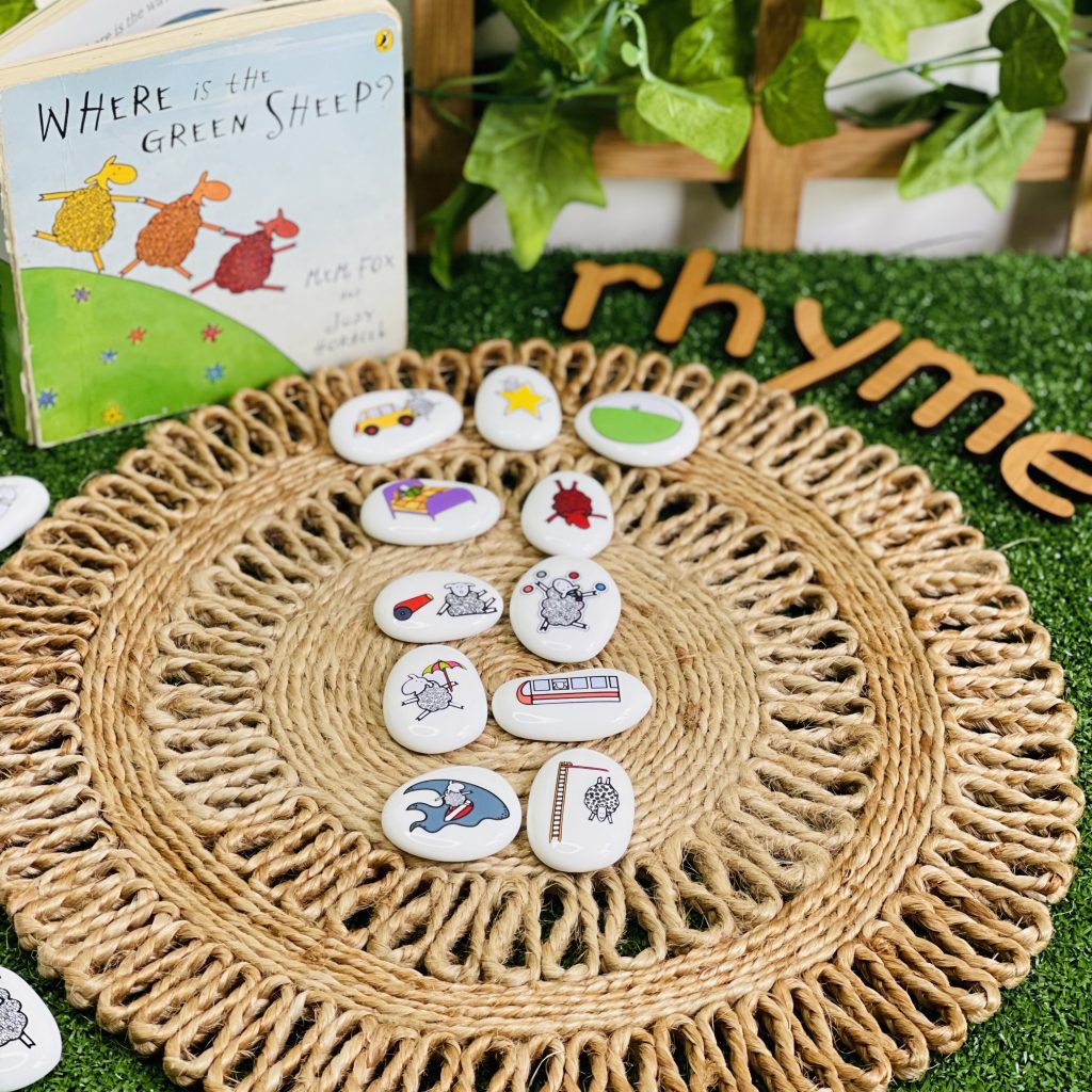 Green Sheep Story Stones | Ready Made - Stay Classy Classrooms