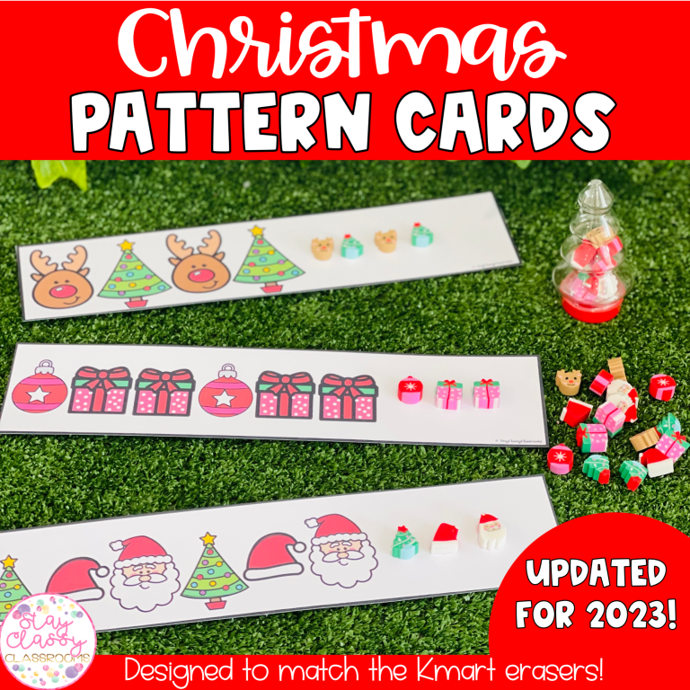 Christmas Pattern Cards - Stay Classy Classrooms
