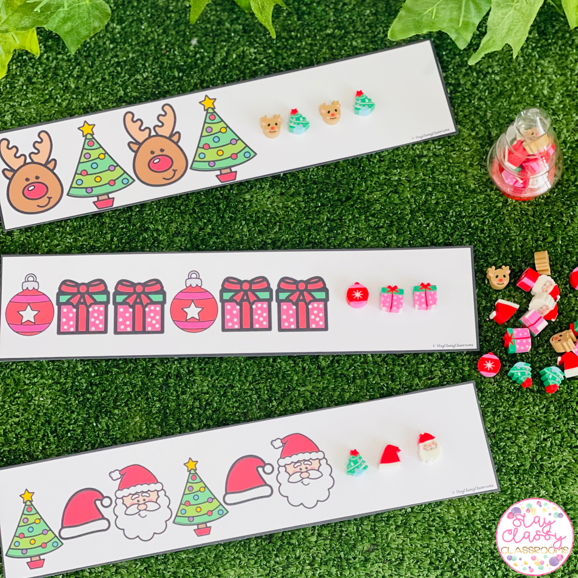 Christmas Pattern Cards - Stay Classy Classrooms