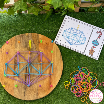 Christmas Geoboard Mats - Stay Classy Classrooms