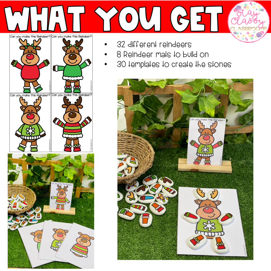 Christmas Build a Reindeer - Stay Classy Classrooms