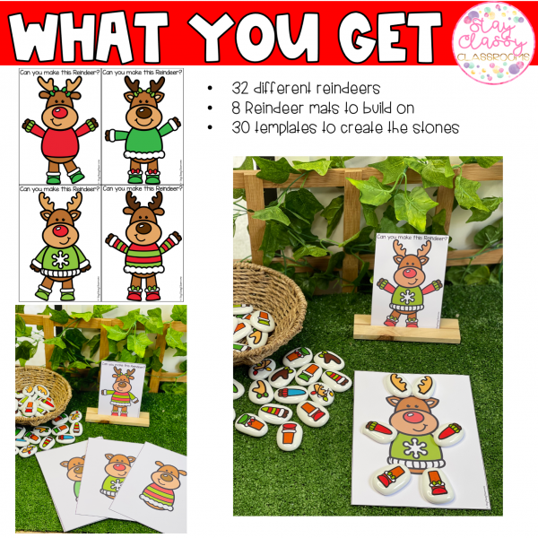 Christmas Build a Reindeer - Stay Classy Classrooms