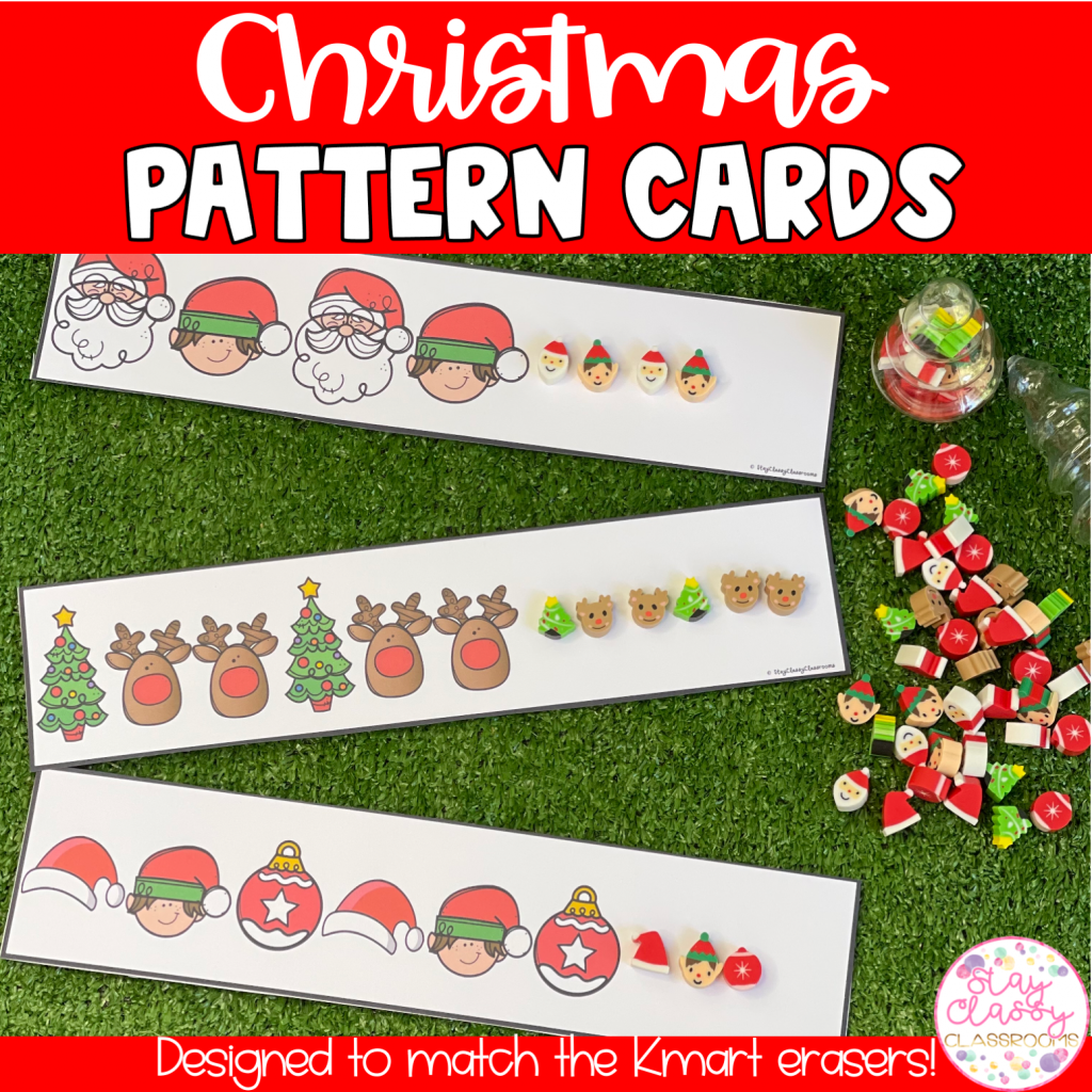 Christmas Pattern Cards - Stay Classy Classrooms