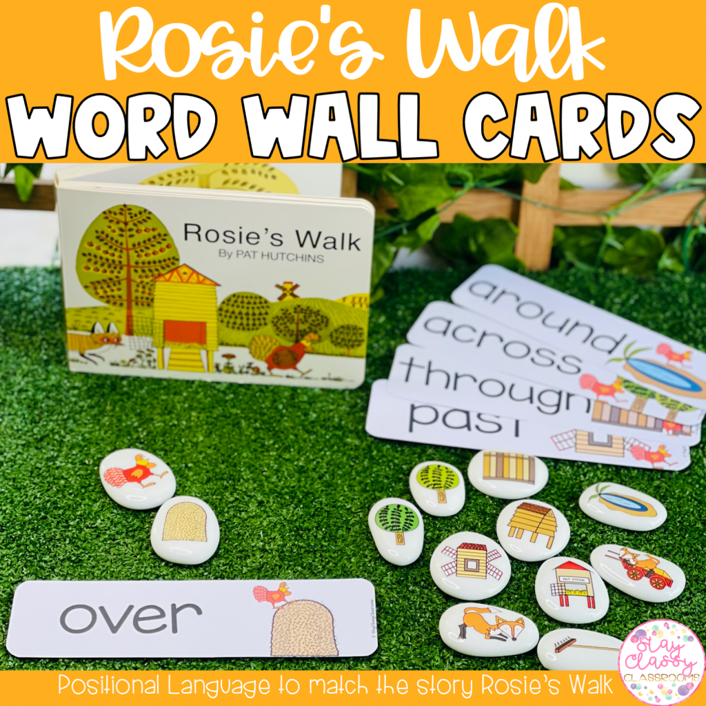 Rosie's Walk Positional Language Word Wall Cards - Stay Classy Classrooms