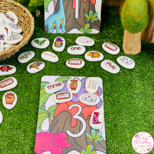 Dinosaur Number Representation Stones Match 0-20 - Stay Classy Classrooms