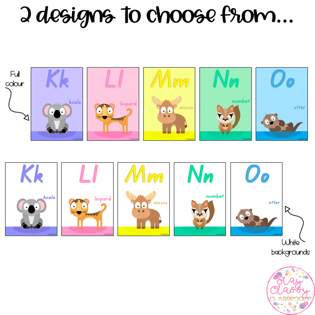 Alphabet Posters | Curious Creatures Classroom Decor - Stay Classy ...