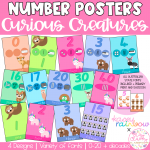 Number Posters | Curious Creatures Classroom Decor - Stay Classy Classrooms