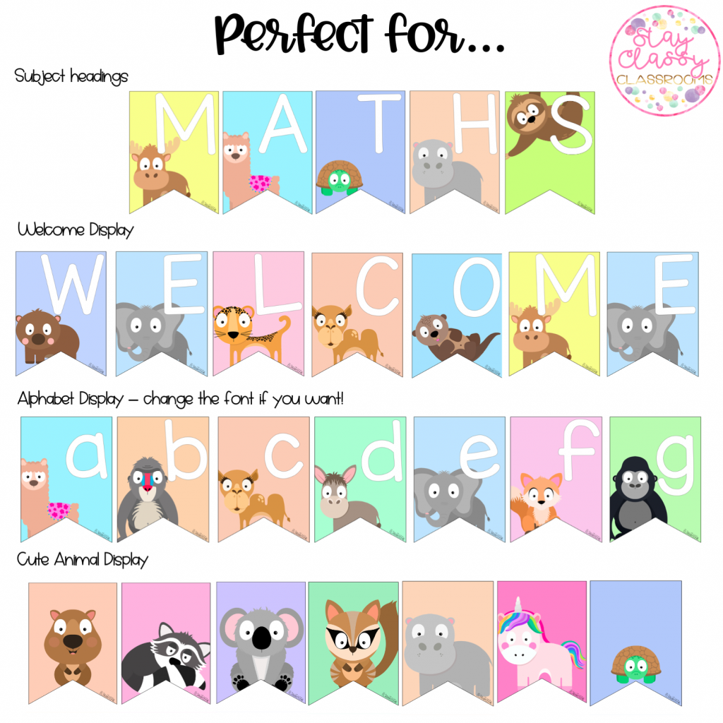 Editable Bunting | Curious Creatures Classroom Decor - Stay Classy ...