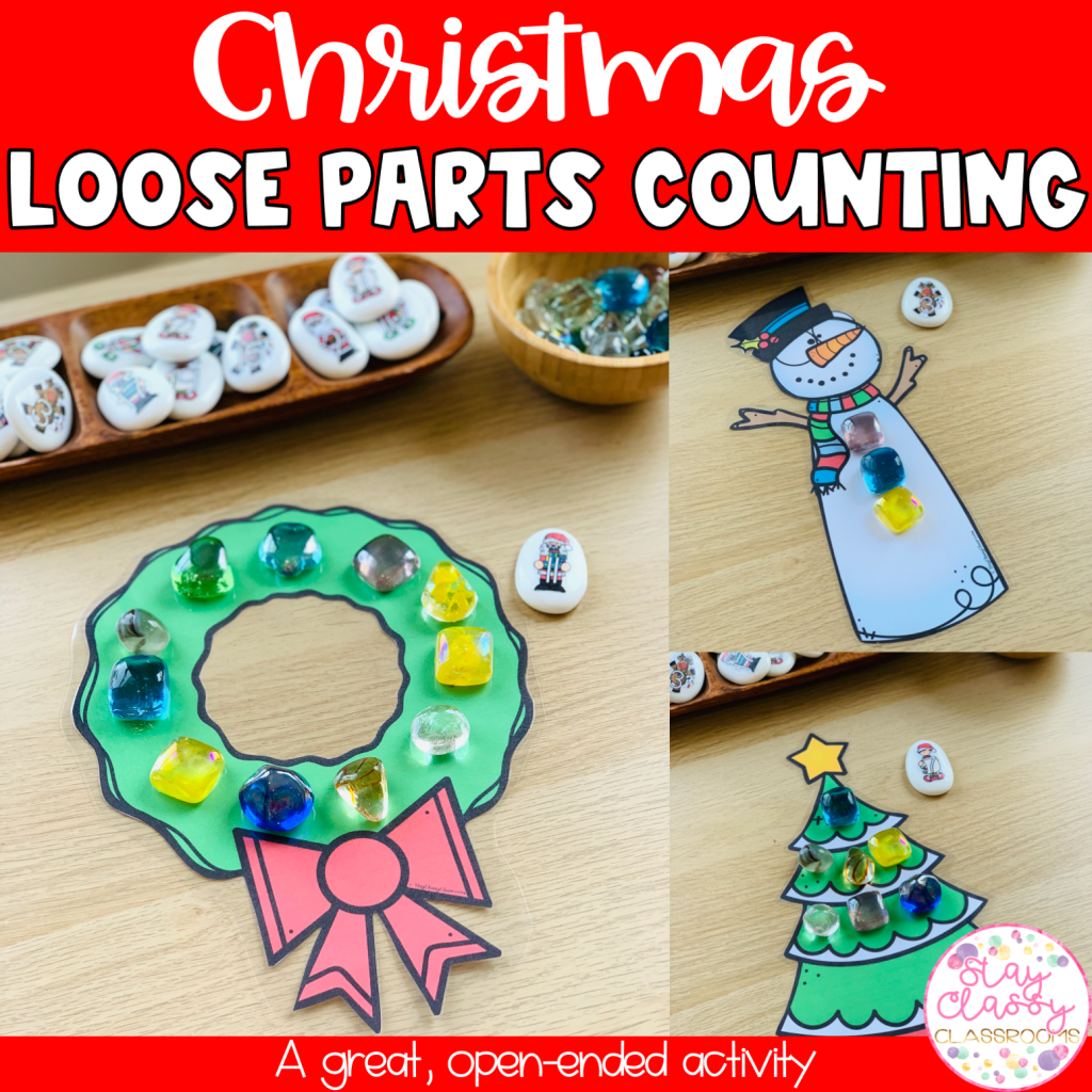 Christmas Loose Parts Counting Mats - Stay Classy Classrooms