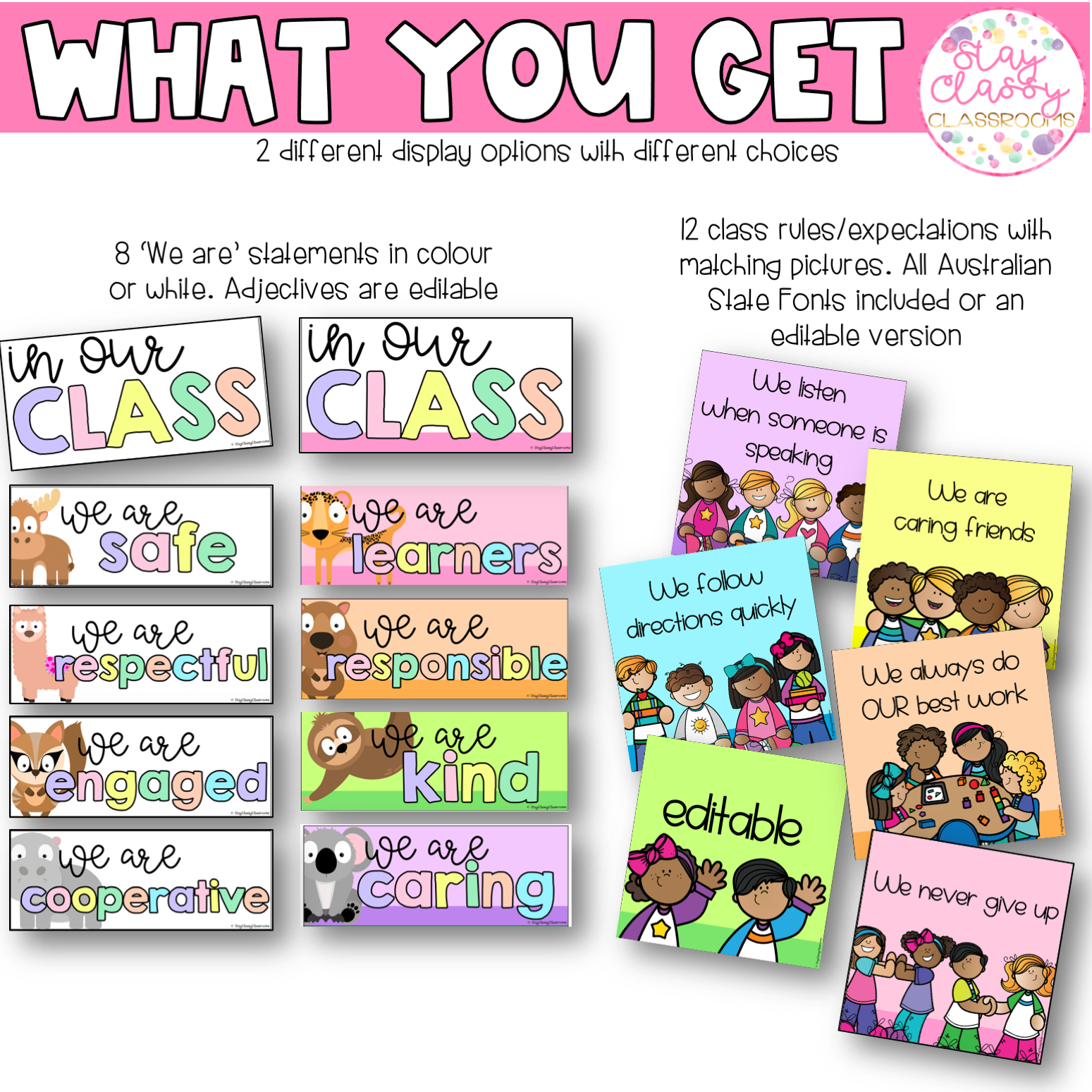 Classroom Rules | Editable & Australian Fonts | Curious Creatures ...