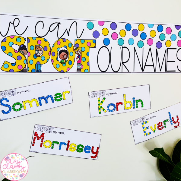 Spot our Name Display | Editable - Stay Classy Classrooms