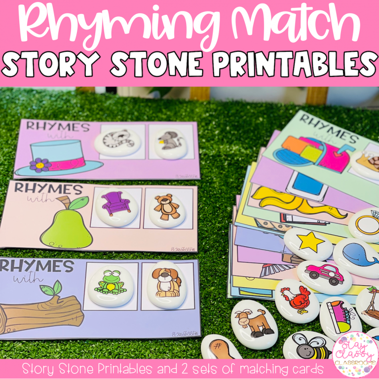 Rhyming Match Story Stones | Story Stone Printables and Activity Cards ...