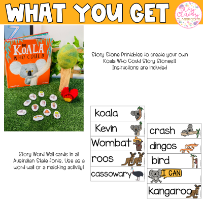 Koala Who Could | Story Stone Printables and Word Wall - Stay Classy ...