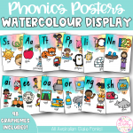 Phonics Posters | Watercolour Splash | Australian State Fonts - Stay ...